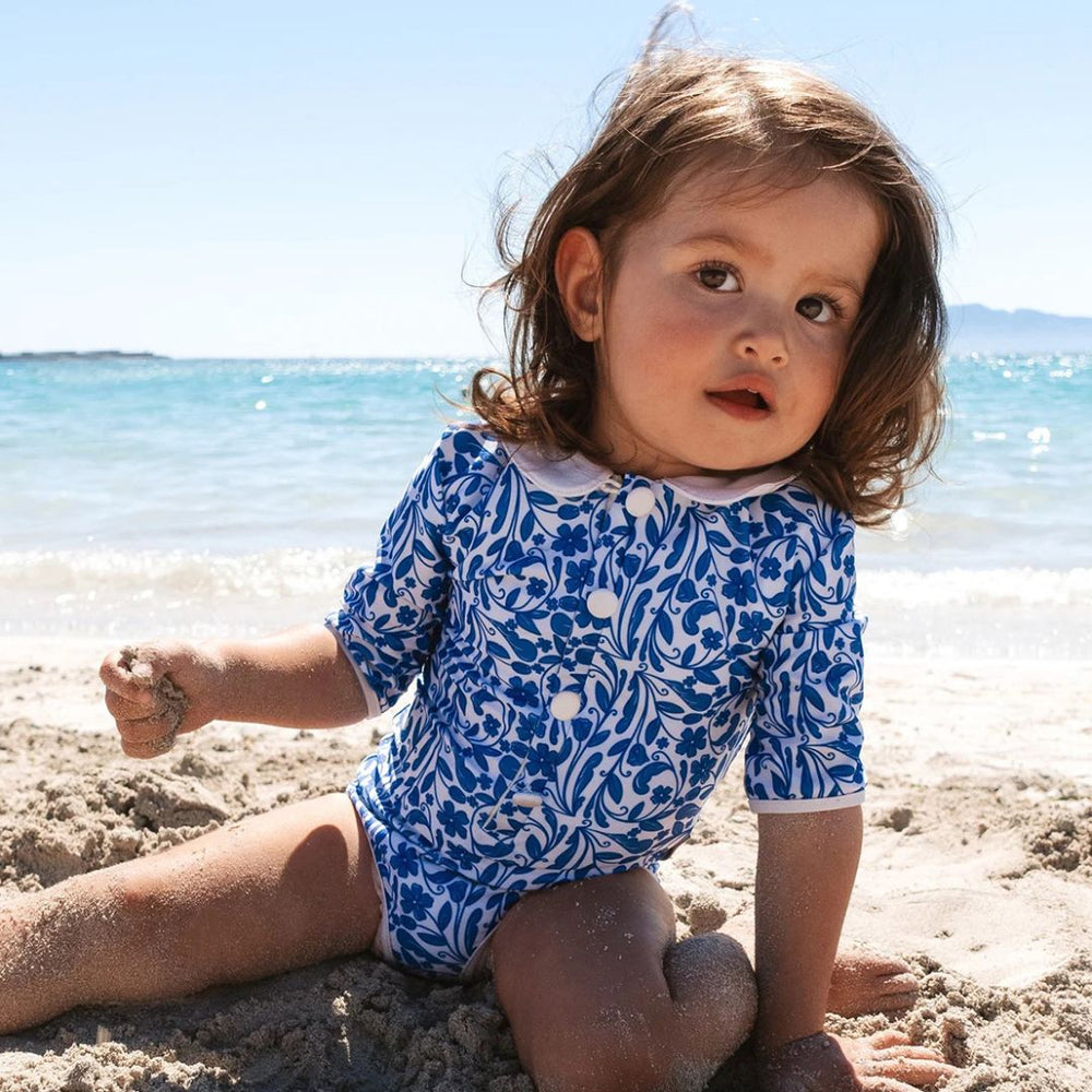 Girl UV Swimsuit Coco Positano - royal blue